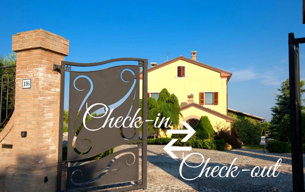 Check-in and check-out at the villa